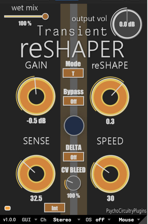 FREE PLUGIN: Psycho Circuitry Releases Transient REShaper